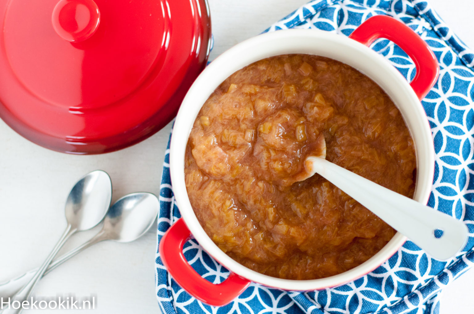 Rabarbermoes basisrecept - Hoe Kook Ik...